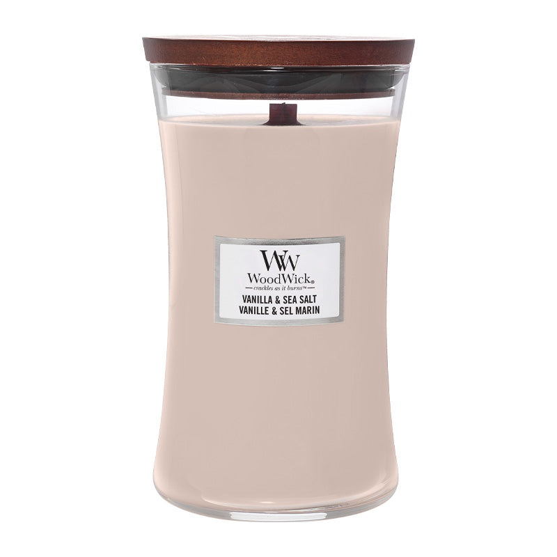 Buy WoodWick Vanilla & Sea Salt Large Hourglass Candle – Salons Direct