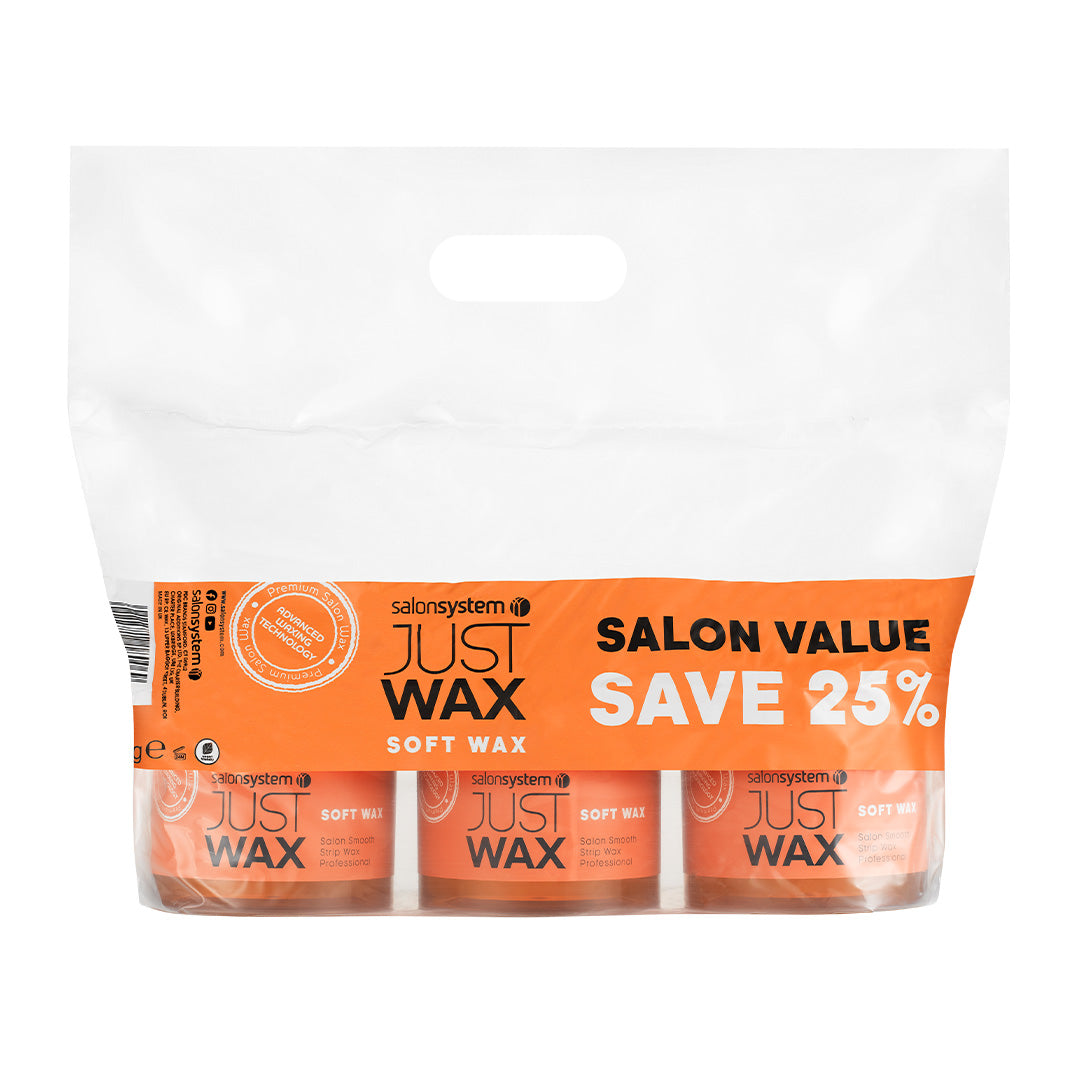 Buy Just Wax Soft Wax Value Pack 450g x3 – Salons Direct