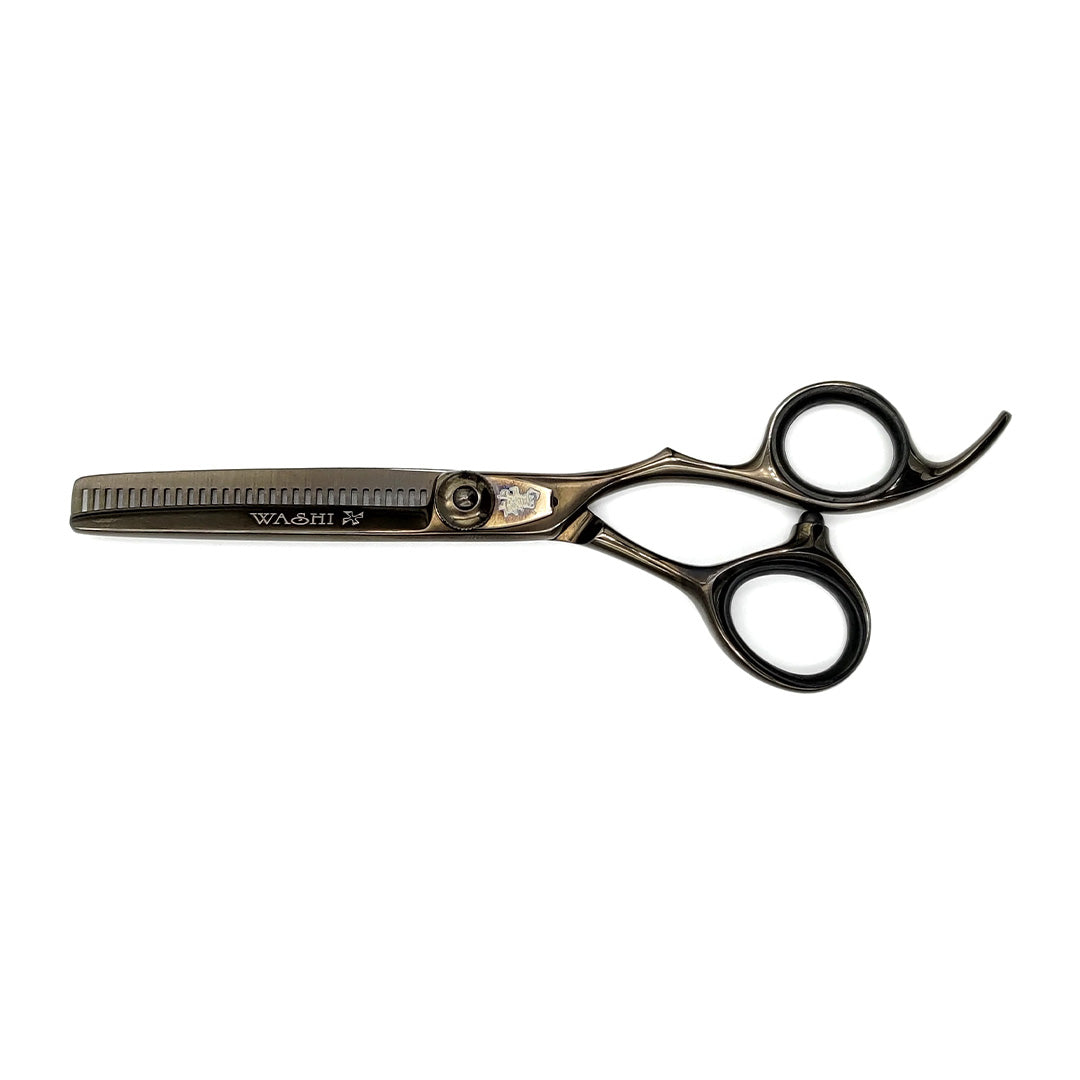Washi Black Titanium Left Handed Thinning Scissors 5.55in – Salons Direct