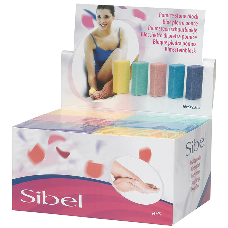 Shop Sibel Pumice Stone Block Box of 24 assorted colours – Salons Direct