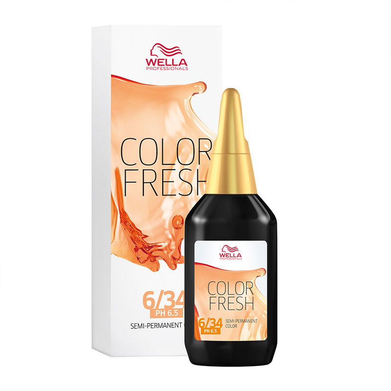 Buy Wella Color Fresh 75ml 6/34 Dark Copper Gold – Salons Direct