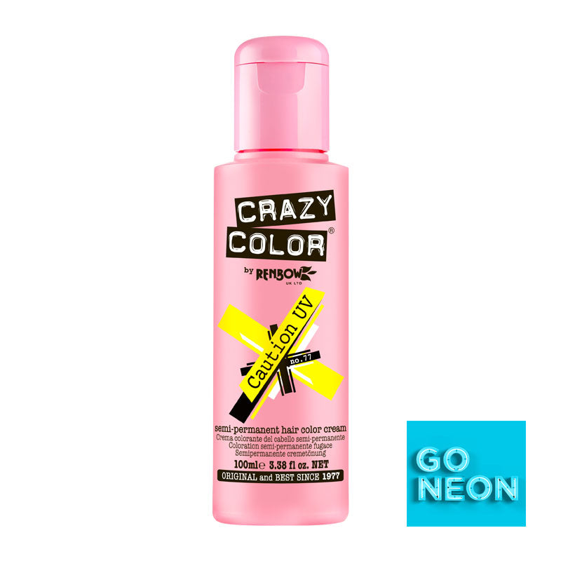 Buy Crazy Color Neon 100ml 77 Caution UV – Salons Direct