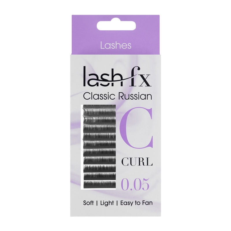 Lash FX Classic Russian Lashes C Curl Super Fine 0.05 9mm – Salons Direct